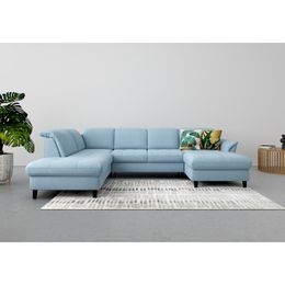 Sit & More sit&more Wohnlandschaft &raquo;Maggiore U-Form&laquo; wahlweise mit Kopfteilverstellung, Schlaffunktion und Stauraum blau 98% Polyester, 2% Polyamid B/H/T: 312cm 