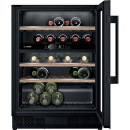 Bosch Weink&uuml;hlschrank &raquo;KUW21AHG0&laquo; f&uuml;r 44 Stk. Standardflaschen &aacute; 075l schwarz Einheitsgr&ouml;&szlig;e