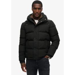 Superdry Herren Steppjacke &raquo;Everest Hooded Puffer Jacket&laquo; mit Kapuze Loose Fit, aus Baumwolle und Polyester, mit Rei&szlig;verschluss schwarz XXL
