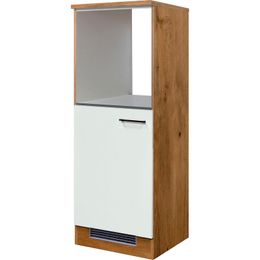 Flex-Well Backofen/K&uuml;hlumbauschrank &raquo;Vintea&laquo; (B x H x T) 60 x 168,5 x 60 cm, mit Metallgriffen beige Holzwerkstoff Lancelot Oak, B/H/T: 60cm x 169cm x 60cm, 