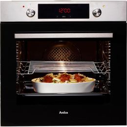 Amica Backofen &raquo;EBX 944 620 E&laquo; mit 2-fach-Teleskopauszug mit Steam Clean Viel Platz, hoher Komfort und einfache Reinigung beim Backen silber Einheitsgr&ouml;&szlig;e 