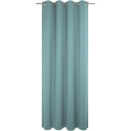 WIRTH Vorhang &raquo;Newbury&laquo; &Ouml;sen 1 Stk. tlg. nach Ma&szlig; blau Baumwolle, Polyester 355cm, &Ouml;sen, 130cm