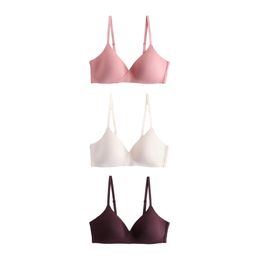 next Bra 'Ultimate Comfort' female size 75 Cream / Chocolate / Dusky pink