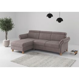 OTTO home Ecksofa &raquo;Glendale, L-Form&laquo; inkl. Kopfteilverstellung, wahlweise mit Vorziehsitz und Bettkasten 90% Polyester, 10% Polyamid B/H/T: 253cm x 