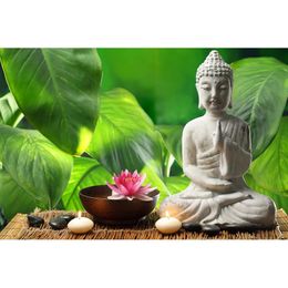papermoon Fototapete &raquo;Buddha in der Meditation&laquo; bunt Vlies B/L: 1,5m x 1,11m, Bahnen: 7 Stk.