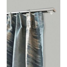 Garesa Gardinenschiene &raquo;200&laquo; 1 l&auml;ufig-l&auml;ufig Wunschma&szlig;l&auml;nge schlichte Aluminium-Innenlaufgarnitur, verl&auml;ngerbar, Deckenmontage grau B/L: 280cm, 1 