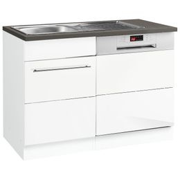 KOCHSTATION Sp&uuml;lenschrank &raquo;KS-Trient&laquo; 110 cm breit, inkl. T&uuml;r/Socke f&uuml;r Einbaugeschirrsp&uuml;ler wei&szlig; wei&szlig;, B/H/T: 110cm x 85cm x 60cm, T&uuml;ren: 1 Stk.