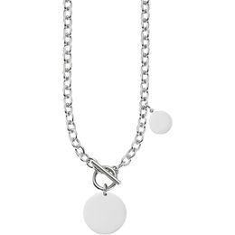 Bruno Banani Damen Kette mit Anh&auml;nger &raquo;Schmuck&laquo; silber Edelstahl, L: 57 B: 6mm