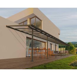 Terrassendach &raquo;Feria Alu Terrassen&uuml;berdachung&laquo; einfache DIY Montage grau Aluminium, Polycarbonat (PC) B/H/T: 1.220cm x 305cm x 294cm