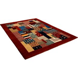Theko Wollteppich &raquo;Lori Astara 1425&laquo; rechteckig 16 mm H&ouml;he reine Wolle, handgekn&uuml;pft, ideal im Wohnzimmer & Schlafzimmer rot Wolle B : 250cm 1 Stk., 