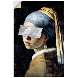 Artland Wandbild &raquo;M&auml;dchen mit dem Perlenohrring und Papier&laquo; Bilder von Frauen 1 Stk. tlg. als Alubild, Leinwandbild, Poster, Wandaufkleber in verschied. 