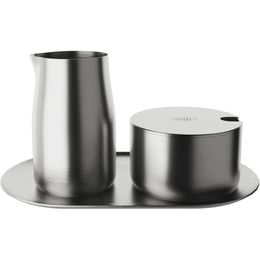 Alfi Milch- und Zuckerset &raquo;MILK & SUGAR&laquo; inkl. Tablett silber Edelstahl 3 Stk.