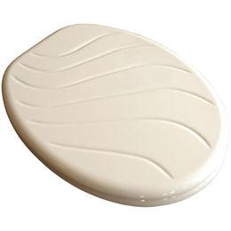 ADOB WC-Sitz &raquo;Carina manhattan&laquo; mit Messing verchromten Scharnieren beige MDF - Mitteldichte Holzfaserplatte Einheitsgr&ouml;&szlig;e