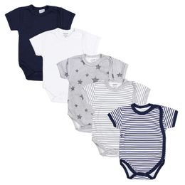 TUPTAM Jungen Kurzarmwickelbody "Wickelbody Baby Jungen Kurzarm Wickelbody 5er Set", Gr. 74, lila, Obermaterial: 100% Baumwolle CO., Bodys