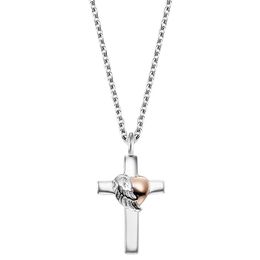 Engelsrufer Damen Kette mit Anh&auml;nger &raquo;With Love- Dein Schutzengel f&uuml;r die Ewigkeit&laquo; rosa Silber 925 (Sterlingsilber), L: 44 B: 1,3mm