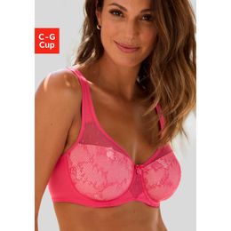 Nuance by Lascana Minimizer-BH mit B&uuml;gel, gemoldet mit floraler Spitze &ndash; ideal f&uuml;r gro&szlig;e Gr&ouml;&szlig;en bunt 85, Cup F Minimizer-BH
