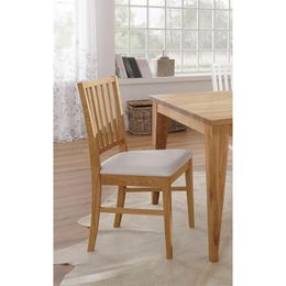 Home Affaire Esszimmerstuhl &raquo;Ruanda K&uuml;chenstuhl&laquo; (Set) 6 Stk.im 2er, 4er oder 6er-Set, Holzstuhl beige Fein strukturierter und pflegeleichter Webstoff