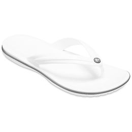 Crocs Damen Zehentrenner &raquo;Crocband Flip&laquo; , Badeschuh, Sommerschuh, Sandale mit Fu&szlig;bett wei&szlig; 36