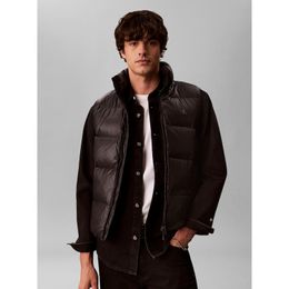 Calvin Klein Jeans Herren Steppjacke &raquo;GLOSSY STAND COLLAR DOWN&laquo; ohne Kapuze Regular fit mit Stehkragen schwarz XL