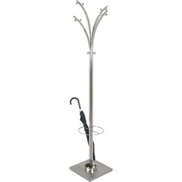 HAKU Garderobenst&auml;nder &raquo;Kleiderst&auml;nder, Standgarderobe&laquo; quadratisch - aus Metall Silber - B/T/H 45/45/187 cm silber Einheitsgr&ouml;&szlig;e