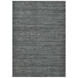 Theko Wollteppich &raquo;Pure UNI&laquo; rechteckig 14 mm H&ouml;he Handwebteppich, meliert, reine Wolle, handgewebt grau Schurwolle B : 70cm 1 Stk., 14mm, L: 140cm