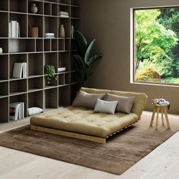 Karup Design Daybett &raquo;Roots Sofa Bed, Schlafsofa,, Bettfunktion, FSC -Massivholz,&laquo; Inkl. Futonmatratze, Made in Europe, langlebig, B: 140 oder 160 cm blau Bezug: 