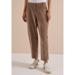 Cecil Damen Cordhoseearthy taupe, Gr. 31, unifarben, Web, 98% Baumwolle, 2% Elasthan, Hosen, in Cord-Optik
