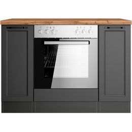 KOCHSTATION Herdumbauschrank &raquo;KS-Lana&laquo; Breite 120 cm grau Holzwerkstoff, MDF graphit, B/H/T: 120cm x 86cm x 60cm