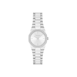 Calvin Klein Damen Quarzuhr &raquo;Geometric Elegance&laquo; Armbanduhr, Damenuhr, Edelstahlarmband, analog silber Einheitsgr&ouml;&szlig;e