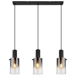 Globo LIGHTING H&auml;ngeleuchte &raquo;FLORENTINA&laquo; E27 1 Stk. H&auml;ngelampe Esszimmer-Leuchte Esstischleuchte Wohnzimmer schwarz H: 150cm, 1 Stk.