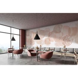 marburg Fototapete &raquo;Hannah&laquo; matt glatt moderne Tapete f&uuml;r Wohnzimmer Schlafzimmer K&uuml;che rot Vlies B/L: 4,24m x 2,7m, Rollen: 1