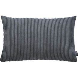 done. Dekokissen &raquo;Zoom&laquo; Kissenh&uuml;lle aus modernem Cordstoff grau Obermaterial: 92% Polyester, 8% Nylon B/L: 40cm x 60cm, 1 Stk.