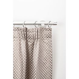 Garesa Gardinenstange &raquo;EASY&laquo; &Oslash; 20 mm 1 l&auml;ufig-l&auml;ufig Wunschma&szlig;l&auml;nge Vorhanggarnitur, verl&auml;ngerbar, Wandmont., Endkappe, Alu, mit Ringe silber 