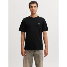 Jack & Jones Jack & Jones Herren Rundhalsshirt &raquo;JJCLEVELAND TEE SS CREW NECK SN&laquo; Baumwolle, regular fit schwarz XXL