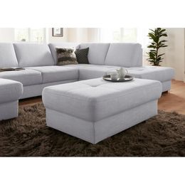 Sit & More sit&more Hocker &raquo;Santorini&laquo; silber Luxus-Microfaser (90% Polyester, 10% Polyamid);Struktur (100% Polyester);Luxus-Microfaser ALTARA NUBUCK (100% 