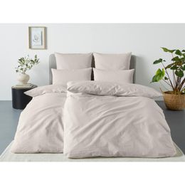 OTTO home Bettw&auml;sche &raquo;Sari2 in Seersucker Qualit&auml;t ideal f&uuml;r Sommer, Baumwolle&laquo; 2 uni Bettw&auml;sche mit Rei&szlig;verschluss in Gr. 135x200 oder 155x220 cm 