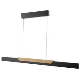 lumiCouture LED Pendelleuchte &raquo;Arcus&laquo; LED-Modul 1 Stk. Warmwei&szlig; 121 x 180 cm, 4500 Lumen, 2700 Kelvin, Holz/Metall, schwarz/braun 1, 1 Stk.