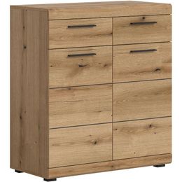 Home Affaire Schuhschrank &raquo;SIENA, Breite 90 cm, 2 T&uuml;ren, 2 Einlegeb&ouml;den, 3 F&auml;cher, 2 Schubk&auml;sten&laquo; hochwertige Rillenfr&auml;sung in MDF Front, 1 Stk. tlg. 