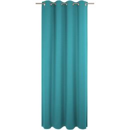 Adam Vorhang &raquo;Uni Collection&laquo; &Ouml;sen 1 Stk. tlg. Blickdichter aus 100% Bio-Baumwolle blau Baumwolle (Bio-Baumwolle) 345cm, &Ouml;sen, 142cm