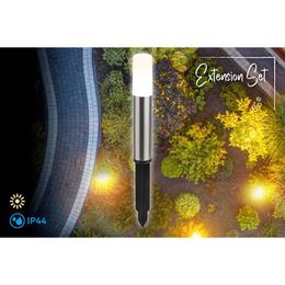 Briloner Leuchten LED Gartenleuchte &raquo;JUNCA&laquo; LED-Board 1 Stk. 4x36,5 cm, Outdoor, Garten, Terrasse silber 1, H: 170cm, 1 Stk.