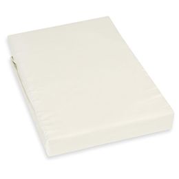 Kayori Spannbettlaken &raquo;Kai&laquo; 100% Baumwolle beige Renforc&eacute;, Obermaterial: 100% Baumwolle B/L: 90cm x 220cm, 1 Stk., Renforc&eacute;, 90x220 35cm