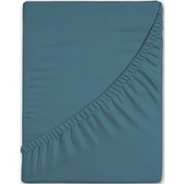 Good Morning Spannbettlaken &raquo;Renforc&eacute; &laquo; 100% Baumwolle, Renforc&eacute;, Rundumgummi, bis 25 cm h&ouml;he, 80x200, Wei&szlig; blau Renforc&eacute;, Obermaterial: 100% 