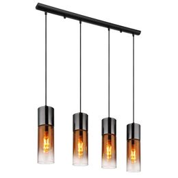 Globo LIGHTING H&auml;ngeleuchte &raquo;ANNIKA&laquo; E27 1 Stk. H&auml;ngelampe Esszimmer-Leuchte Esstischleuchte Wohnzimmer schwarz H: 156cm, 1 Stk.