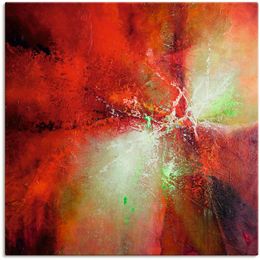 Artland Wandbild &raquo;Energie&laquo; Gegenstandslos 1 Stk. tlg. als Leinwandbild, Poster in verschied. Gr&ouml;&szlig;en rot Leinwand B/H/T: 100cm x 100cm, Leinwandbild 