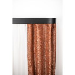 Garesa Schienensystem &raquo;Kunststoffschiene mit Blende&laquo; 3 l&auml;ufig-l&auml;ufig Wunschma&szlig;l&auml;nge seitlich mit 2 Rundb&ouml;gen (kein Spalt zwischen Vorhang und Wand!) 