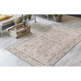 Kayoom Teppich &raquo;Percy 100&laquo; rechteckig 13 mm H&ouml;he beige Baumwolle B : 120cm 1 Stk., 13mm, L: 170cm