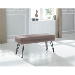 exxpo - sofa fashion Sitzbank &raquo;Doppio&laquo; Frei im Raum stellbar grau 100% Polyester B/H/T: 104cm x 50cm x 40cm, Samtvelours, Bankhocker