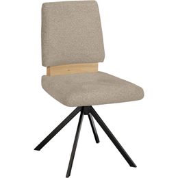 massivline&more Drehstuhl &raquo;Br&uuml;gge 301&laquo; () 1 Stk. Holzwerkstoff, Metall, Stoff B/H/T: 48cm x 92cm x 59,5cm, 1 Stk., Microfaser Struktur (100% Polyester