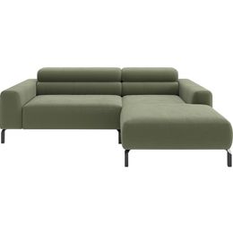 Home Affaire Ecksofa &raquo;Ecksofa, L-Form, incl. Kopfteilverstellung, Breite 223 cm&laquo; wahlweise elektrische Sitztiefenverstellung gr&uuml;n 95% Polyester, 5% 