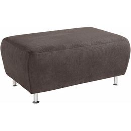 Home Affaire Hocker &raquo;Manhattan&laquo; in drei Bezugsqualit&auml;ten braun Struktur (100% Polyester);Flachgewebe (90% Polyester, 10% Polyamid);Luxus-Microfaser (